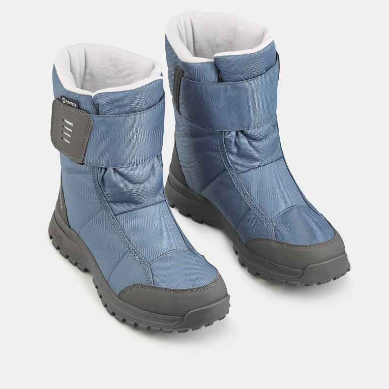 Сапоги походные зимние женские синие Quechua SH100 X-WARM купить в ...