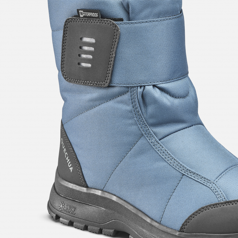 Сапоги походные зимние женские синие Quechua SH100 X-WARM купить в ...