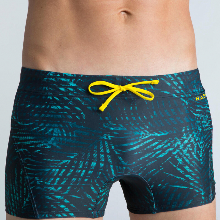 Плавки боксеры для плавания мужские зеленые Nabaiji Boxer 100 Full
