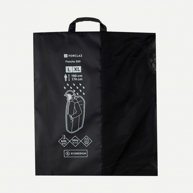 Пончо от дождя для походов черное Forclaz 500 купить в интернет ...
